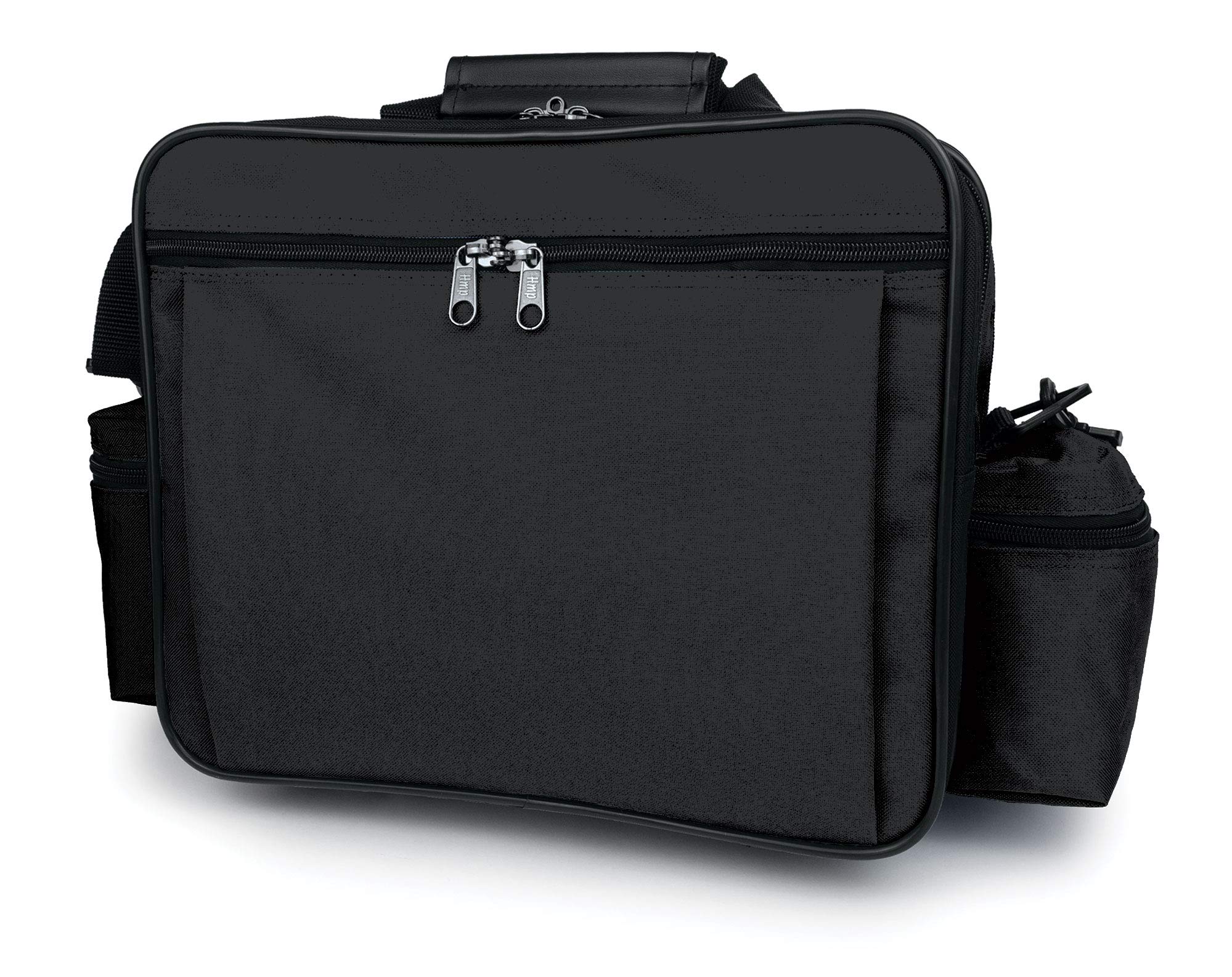 Hopkins Medical Products Home Health Shoulder Bag, 600D Waterproof Exterior, Large Storage Compartments, Removable Adjustable Shoulder Strap, 14x11.5x8