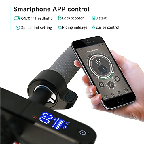 Electric Scooter, 350W App Enabled Commuting E-Scooter up to 19 MPH & 20 Miles, Max Load 220 Lbs, Folding Adults Sport Scooter with Dual Braking System for Adult, Teen & Kids