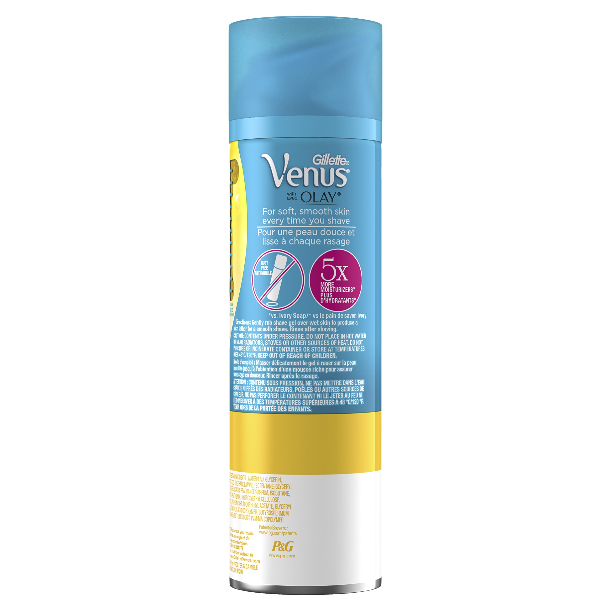 Gillette Venus with Olay UltraMoisture Vanilla Cashmere Women’s 6oz Shave Gel - Pack of 6