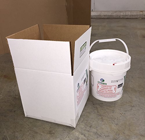 EZ on the Earth Battery Recycling Container Kit, 1 Gallon Battery Recycling Pail, pre-Paid Mail Back Recycle kit for Lithium Batteries and Other Dry Cell Batteries