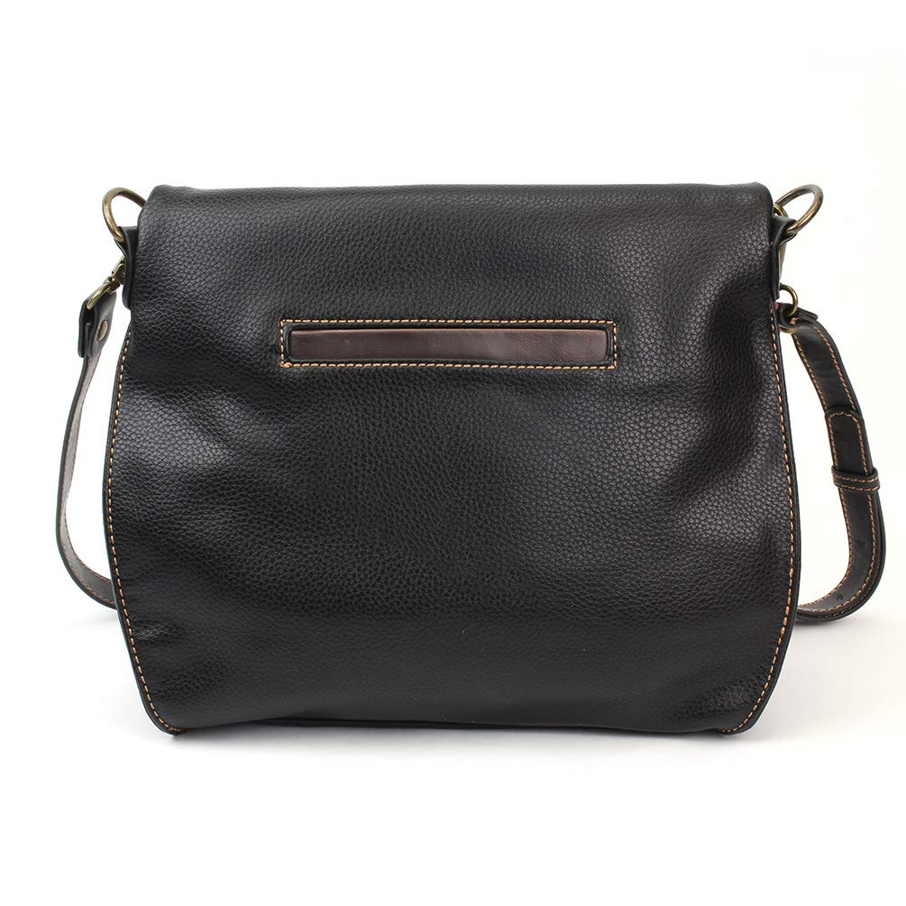 CHALA Charming Crossbody Bag Shoulder Handbag With Flap Top and Zipper (Black_ Dragonfly 3)