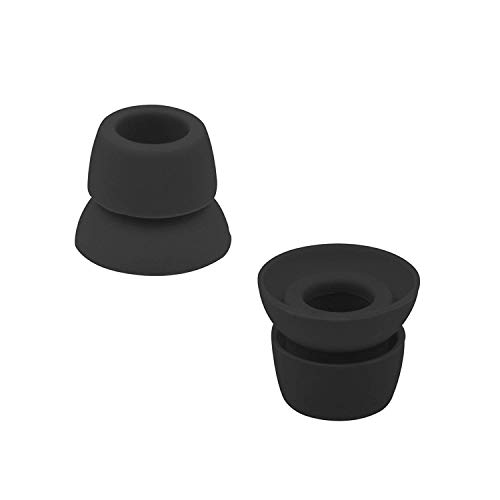 MMOBIEL Ear Tips Earbuds Replacement Compatible with Beats by Dre Powerbeats 2/3 Monsterbeats Wireless - Set of 4 Pairs - Silicone - Black