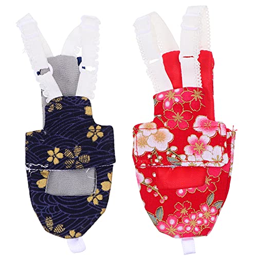 Balacoo 4Pcs Pet Chicken Diaper Floor Printed Chicken Diaper Washable Pet Diaper Fashionable Duck Diaper with Bow Tie for Poultry Goose Duck Hen Chicken