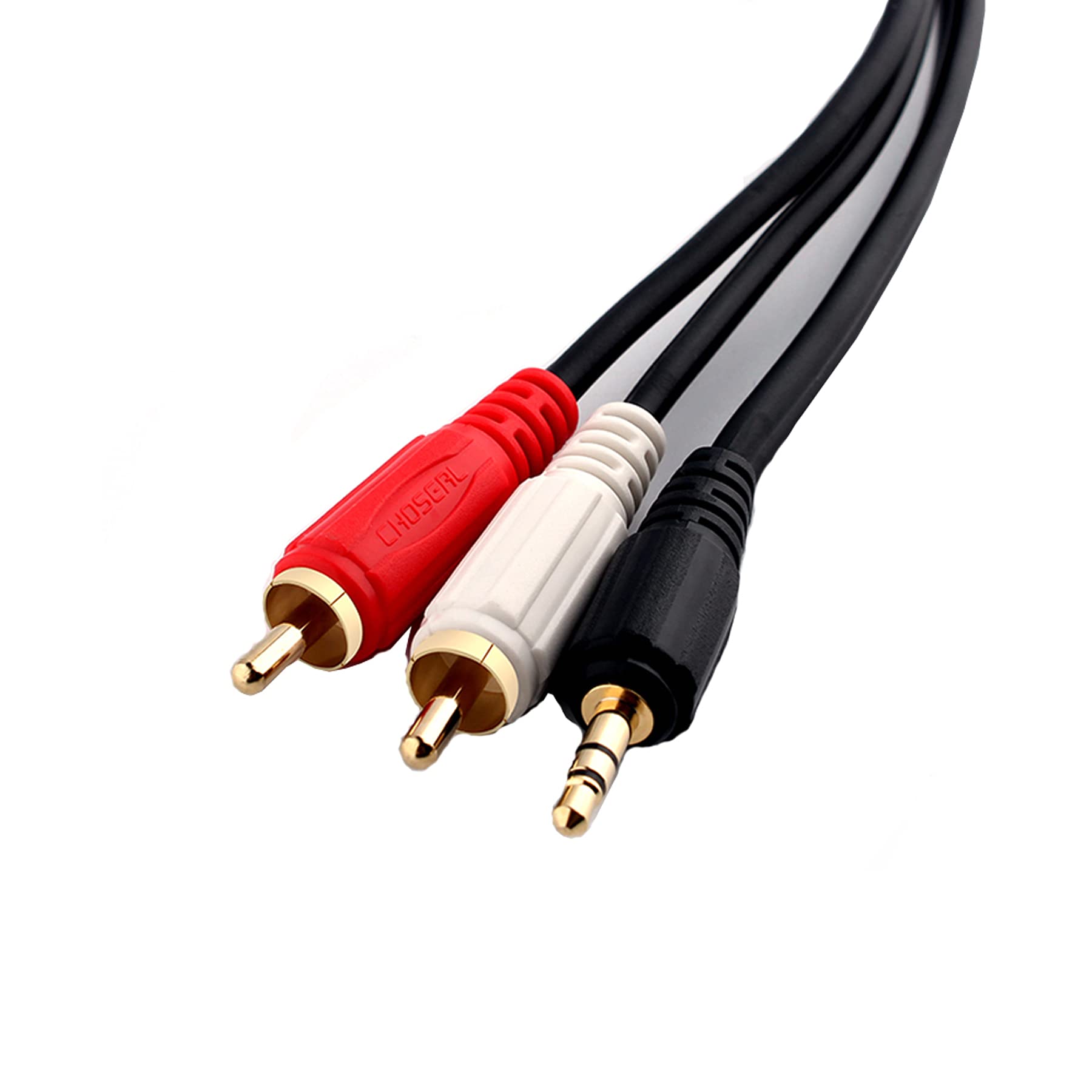 GUY-TECH 3.5 mm to 2 RCA Stereo Cable Audio Cord AUX Wire Compatible Replacement for Bose Solo 5 TV Soundbar Sound Bar Home Theatre System Solo5 Speaker