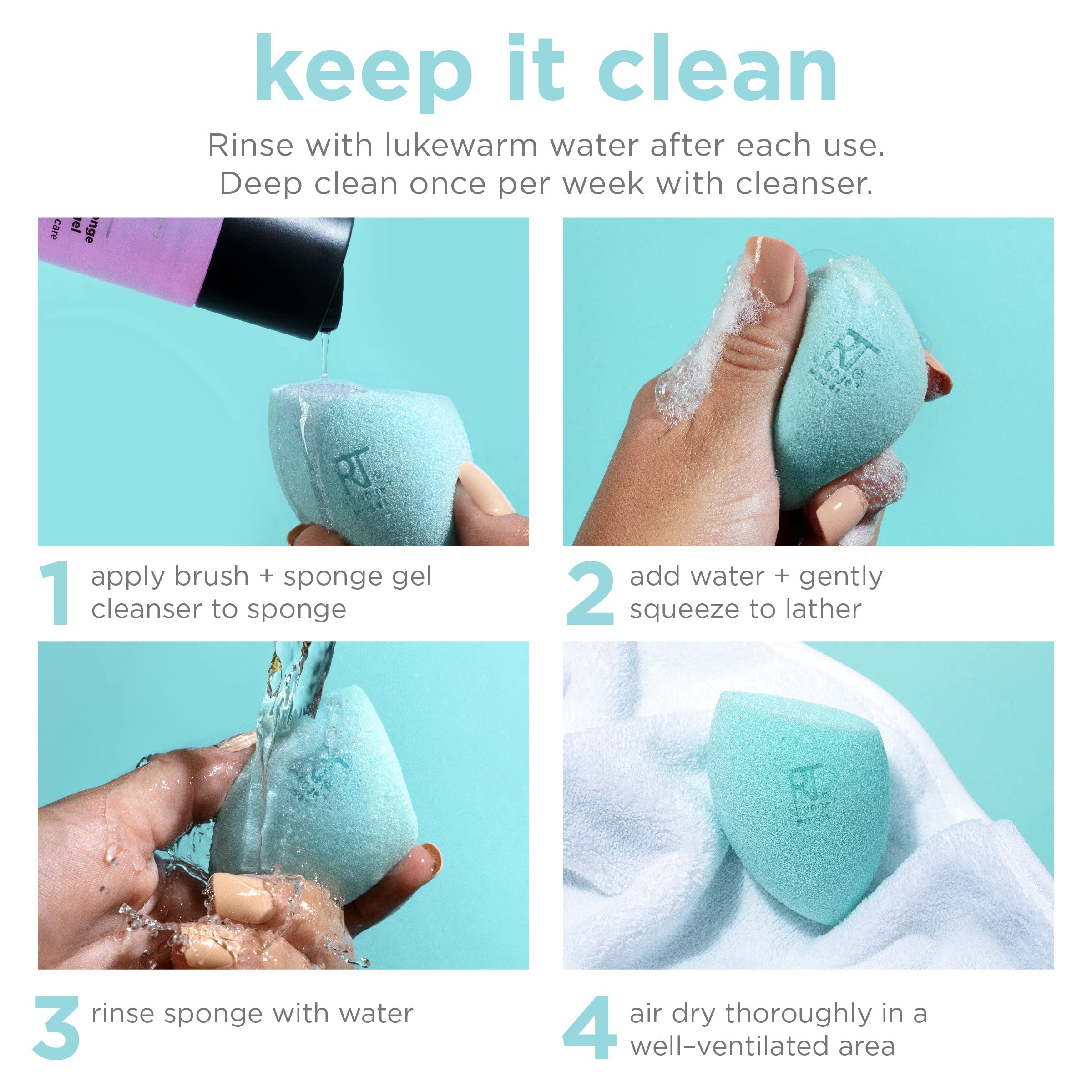Real Techniques Miracle Deep Cleansing Gel, 4 fl. oz./118 ml Bottle