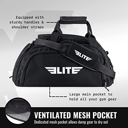 Elite Sports Warrior Series Boxing Mma Bjj Gear Gym Duffel Backpack Bag, Large