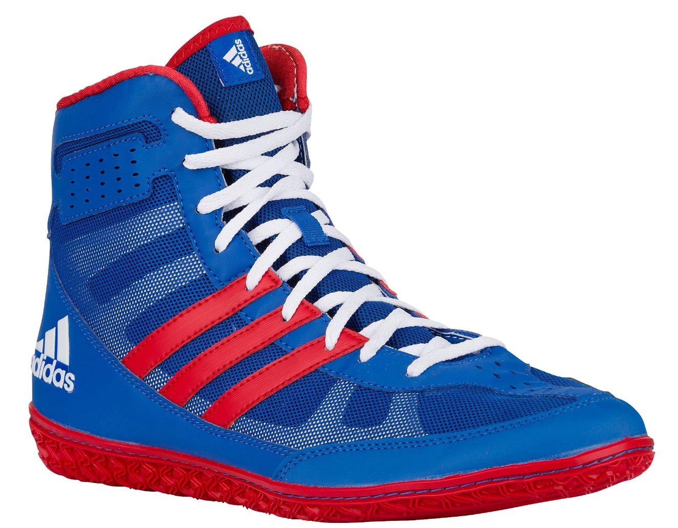 adidas Mat Wizard 3 David Taylor Edition Wrestling Shoes - Royal/Red/White - 15