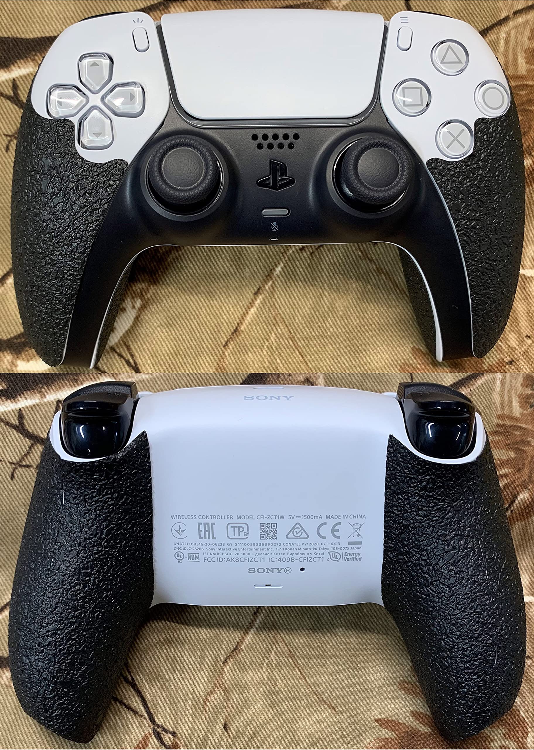 Textured Rubber Grip Tape Overlay Skin for Sony PlayStation 5 PS5 Controller