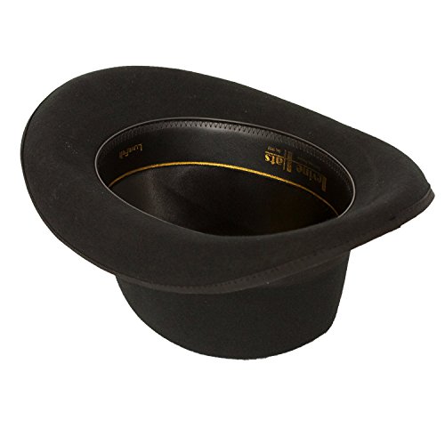 9th Street Hats 'Charles' Firm Felt Homburg Godfather Hat 100% Wool (Black, X-Large)