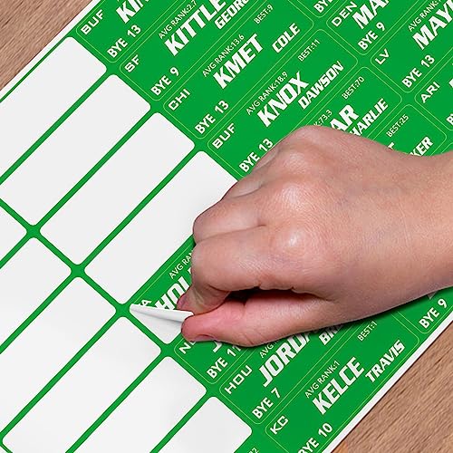 Fantasy Football Draft Board 2023-2024 Kit Extra Large Set with More 600+ Player Labels Premium Color Edition[12 Teams 20 Rounds]