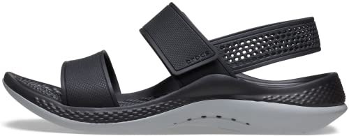 Crocs womens WomenÂ’s Literide 360 | for Women Sandal, Black/Light Grey, 5 US