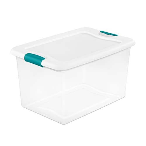 Sterilite 106 Quart (4 Pack) & 64 Quart (6 Pack) Latching Clear Plastic Storage Organizer Tote Tub Container Bin Box for Organization and Storage