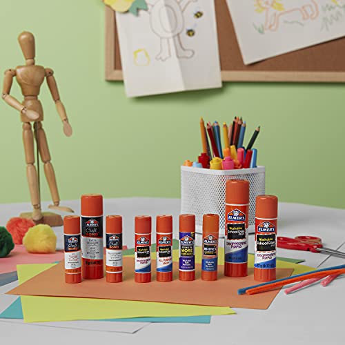 Elmer's Disappearing Purple School Glue Sticks, Washable, 6 Grams, 12 Count & Disappearing Purple School Glue Sticks, Washable, 22 Grams, 3 Count
