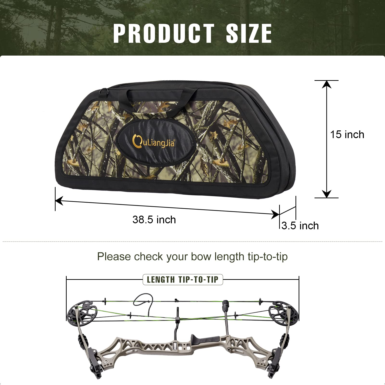 Aimdor Archery Bow Bag Safe Shot Bow Case Compound Bow Bag Portable Carry Bag Camo