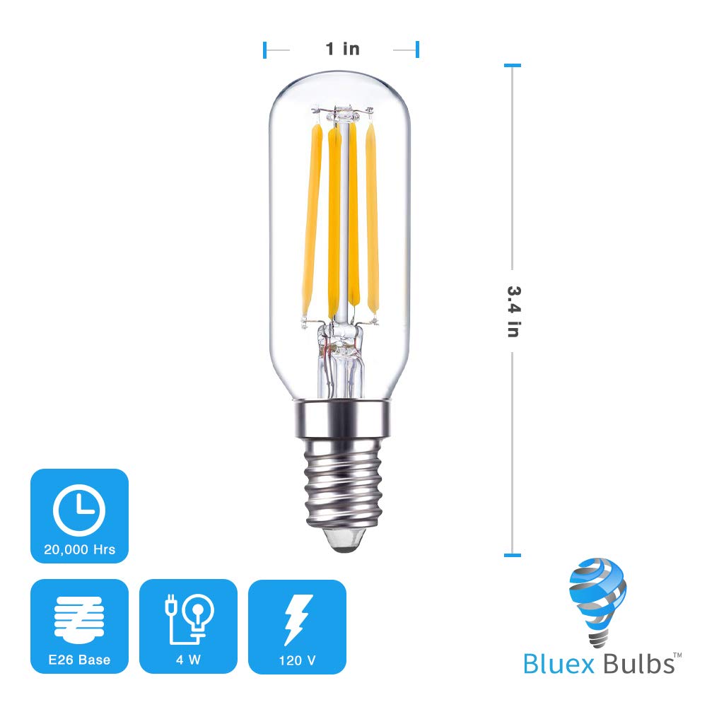 6 Pack T6 LED Bulb 4W Dimmable E12 Candelabra Bulbs LED (40W Equivalent) 5000K Cool White 400lm E12 Edison Bulb for Ceiling Fan Light Bulbs, Chandelier Light Bulbs, Kitchen, Dinning E12 Led Bulb