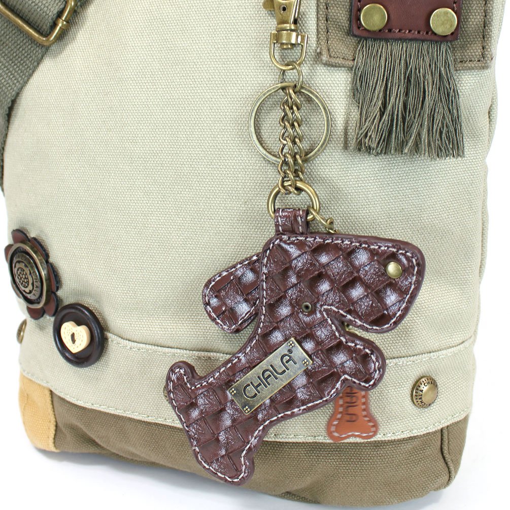 CHALA Patch Crossbody Bag Weiner Dog Dachshund Multi-color (Sand)