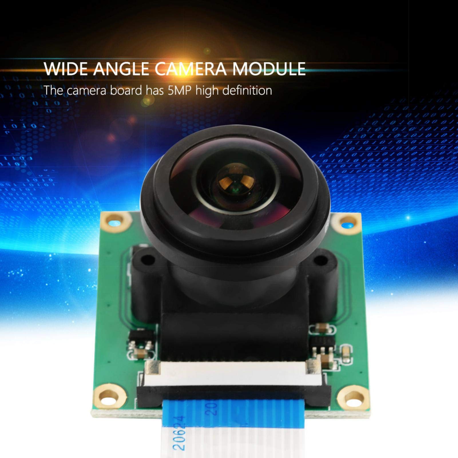 ALREMO HUANGXING - Wide Angle Camera Module, Small Size Wide Angle 175° 5MP Camera Module, for Computer Personal Computer Compatible for Raspberry Pi B 3/2 Desktop Pc