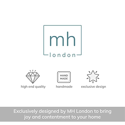 MH London White Bar Stool - Exclusively Designed Hand Crafted Barstools Solid Wood Counter Height Bar Stools - Contemporary Design for Backless Wooden Bar Chair for Kitchen Counter