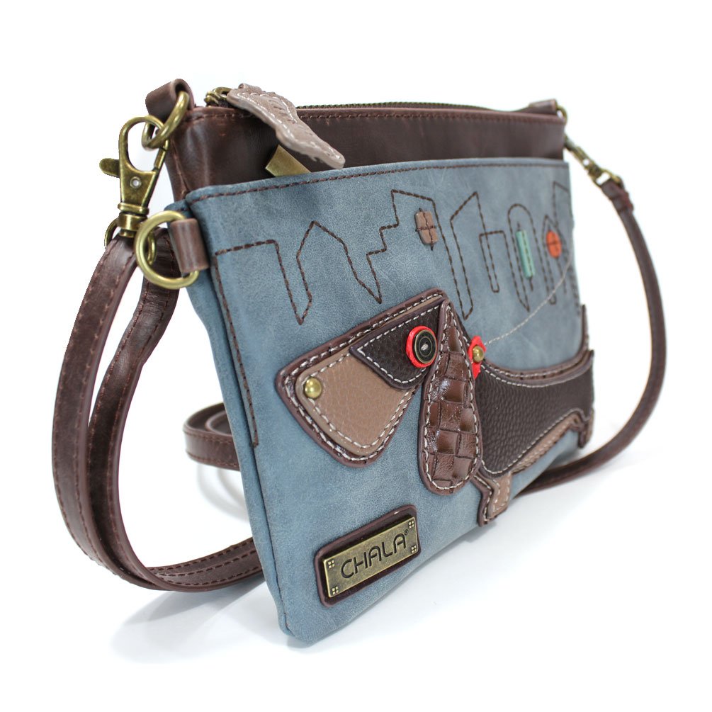 Chala Small Crossbody Phone Purse with 2 Adjustable Strap (Weiner Blue)