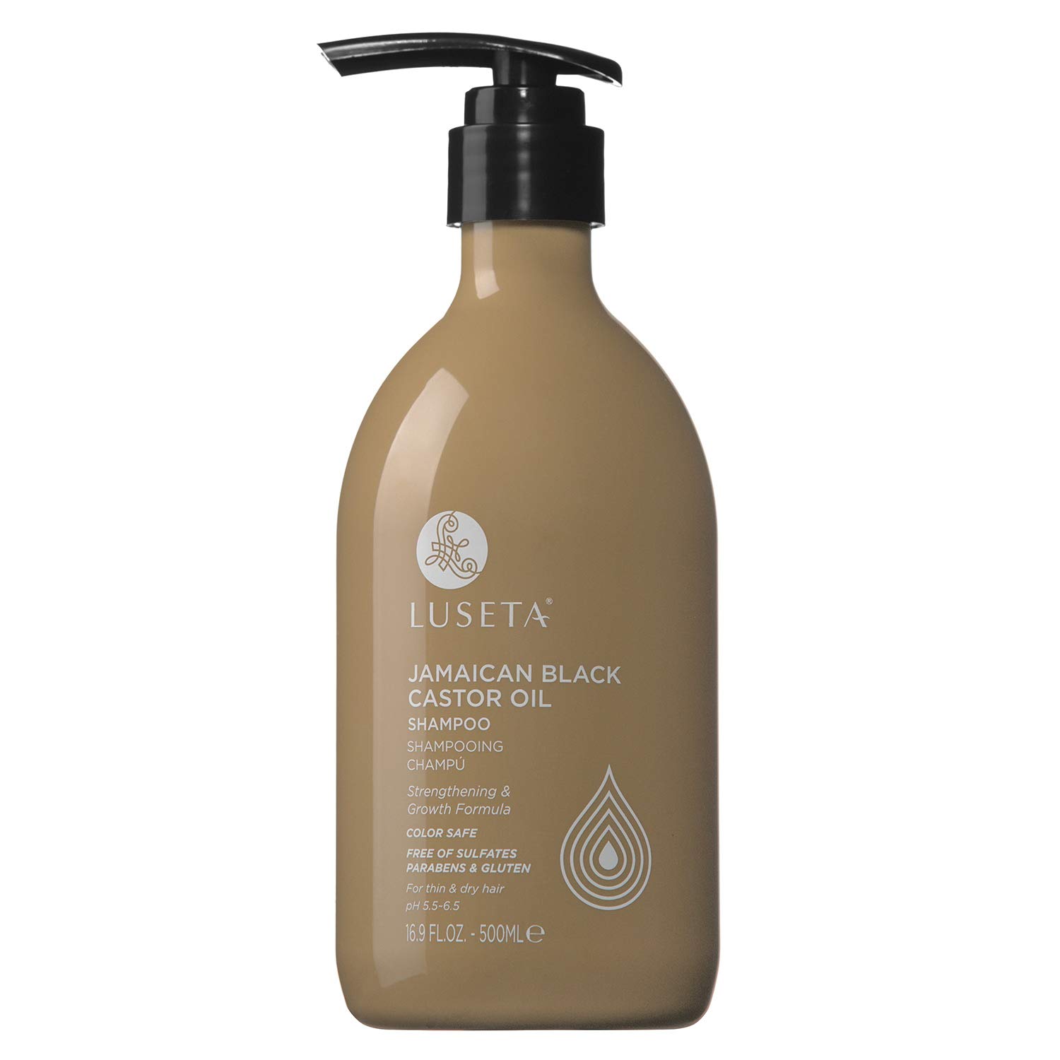 Luseta Jamaican Black Castor Oil Shampoo Strengthen and Restore Fine and Dry Hair Scalp Care 16.9oz
