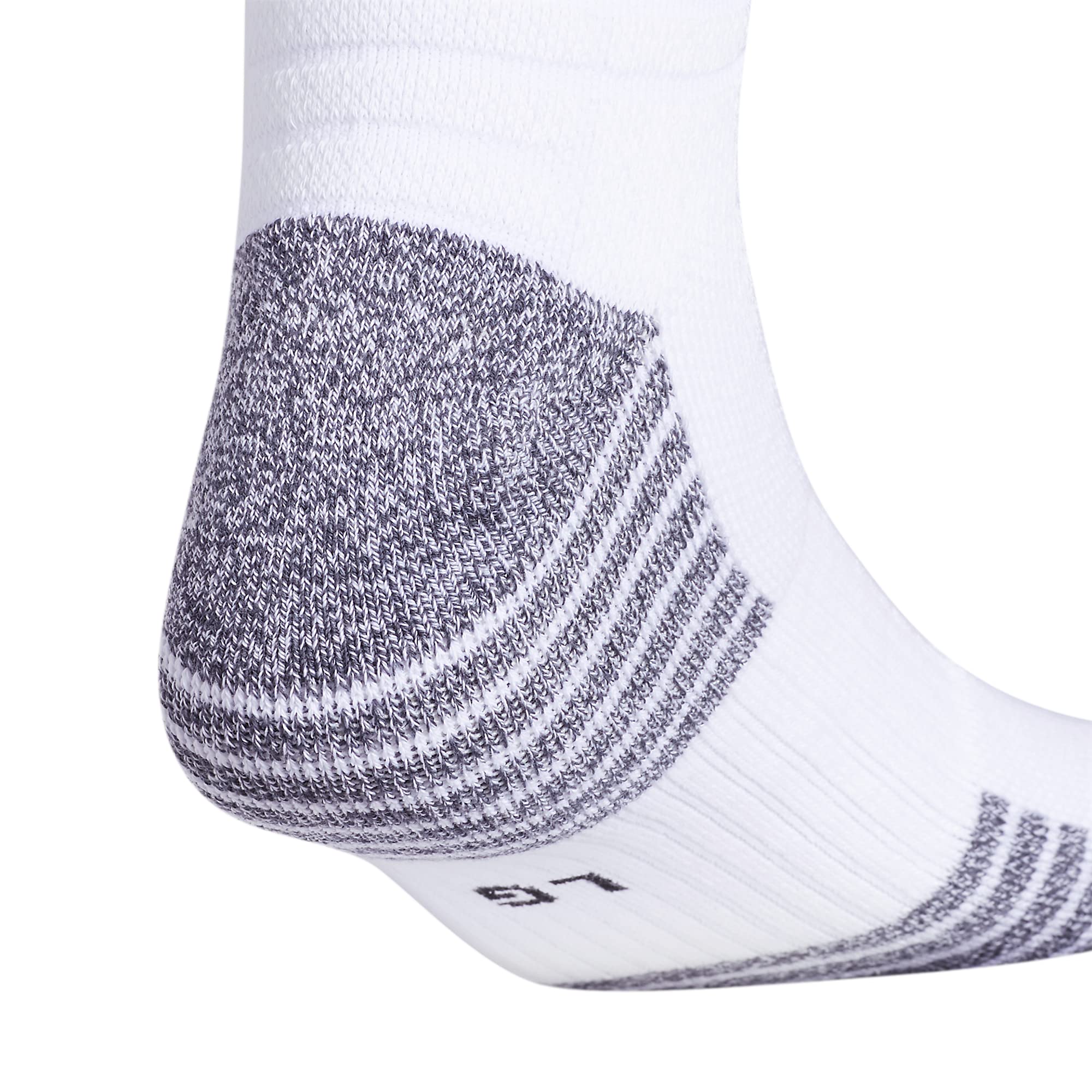 adidas 5-Star Team Cushioned High Quarter Socks (1-Pair), White/Black, X-Large