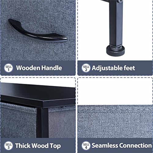 LHLLHL 5 Tiers Storage Drawers Living Room Furniture 5 Bin Bedroom Organizer Nightstand Closet Home Storage Drawers Clothes Storage