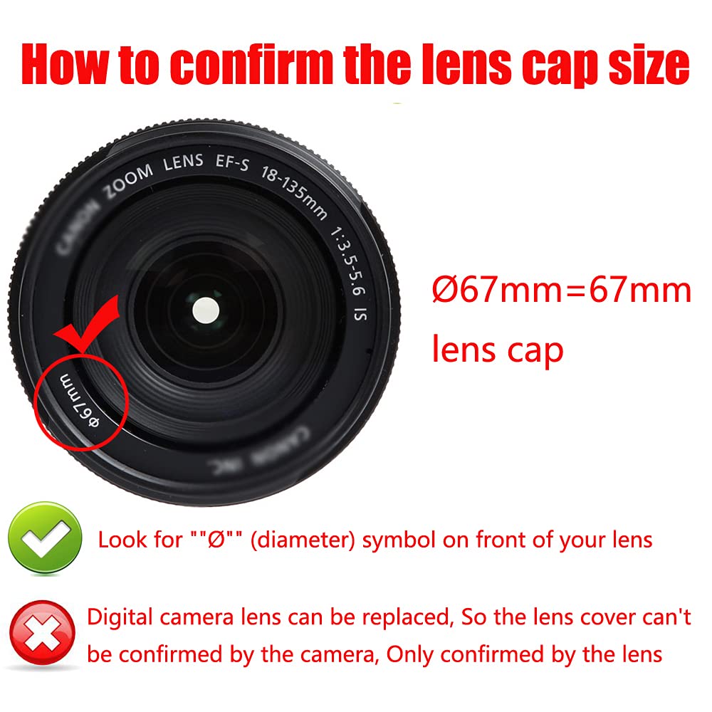 67mm-72mm Step Up Ring (67mm Lens to 72mm Filter), WH1916 Camera Lens Filter Adapter Ring Lens Converter, 2 Packs