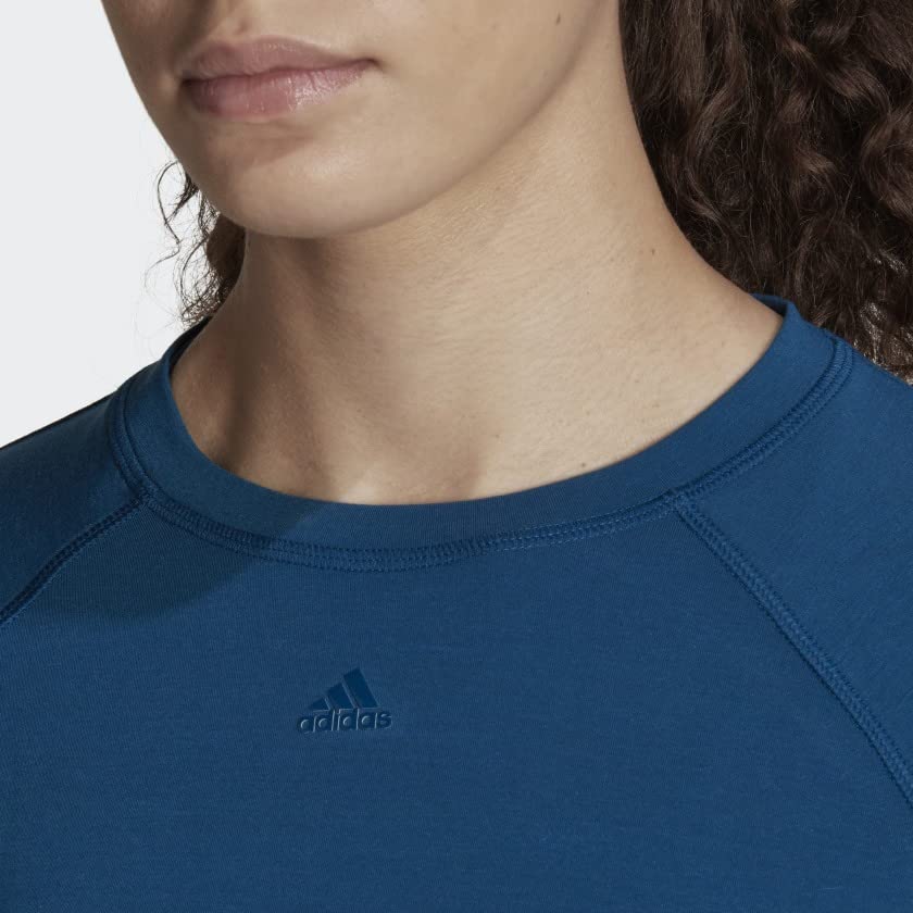 adidas AEROREADY Wrap-Back Tee Women's, Blue, Size S