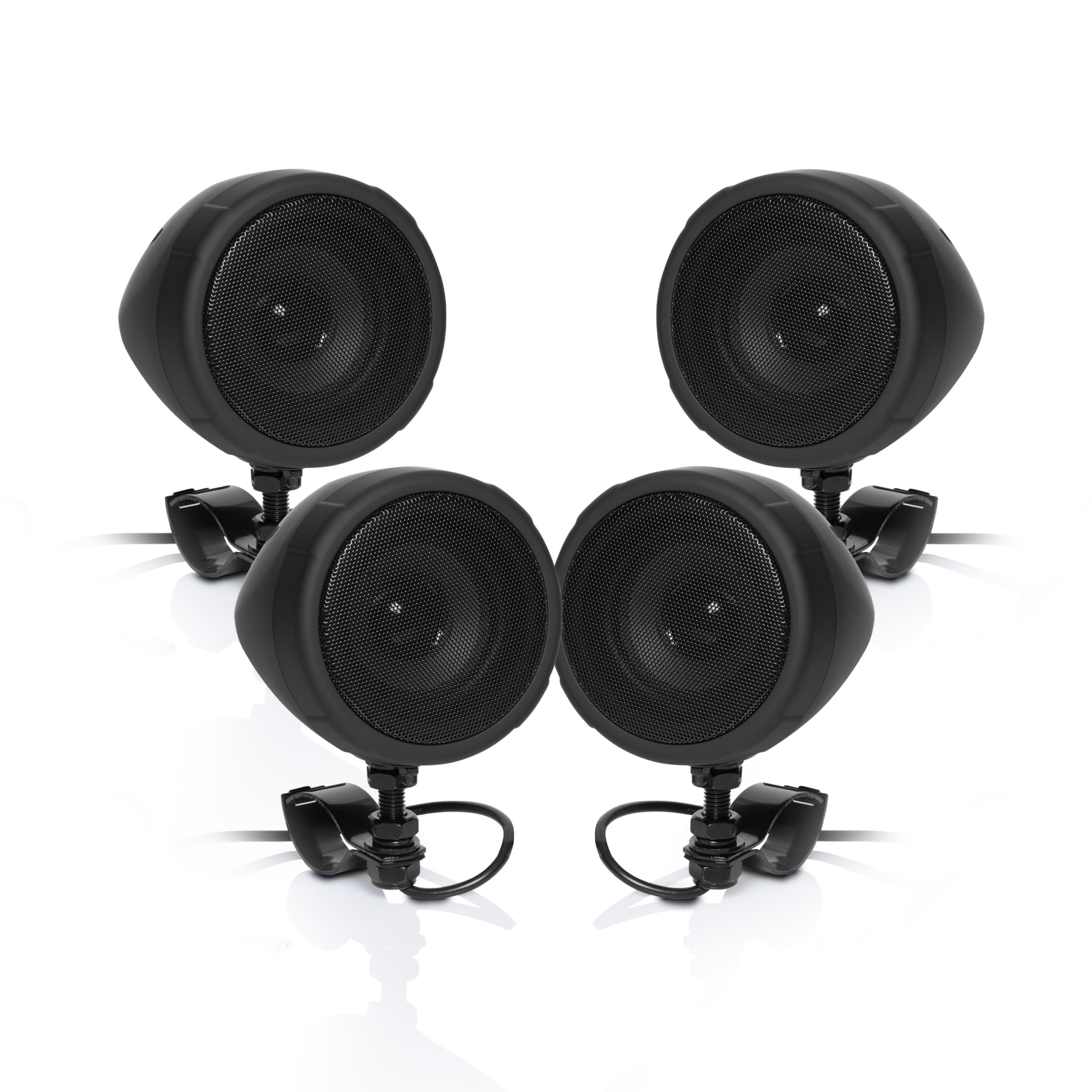 BOSS Audio Systems MCBK475BA 3 Inch Motorcycle Speakers - Built-in Amplifier, Bluetooth (stream right from your phone), Weatherproof, Volume Control, ATV UTV Compatible