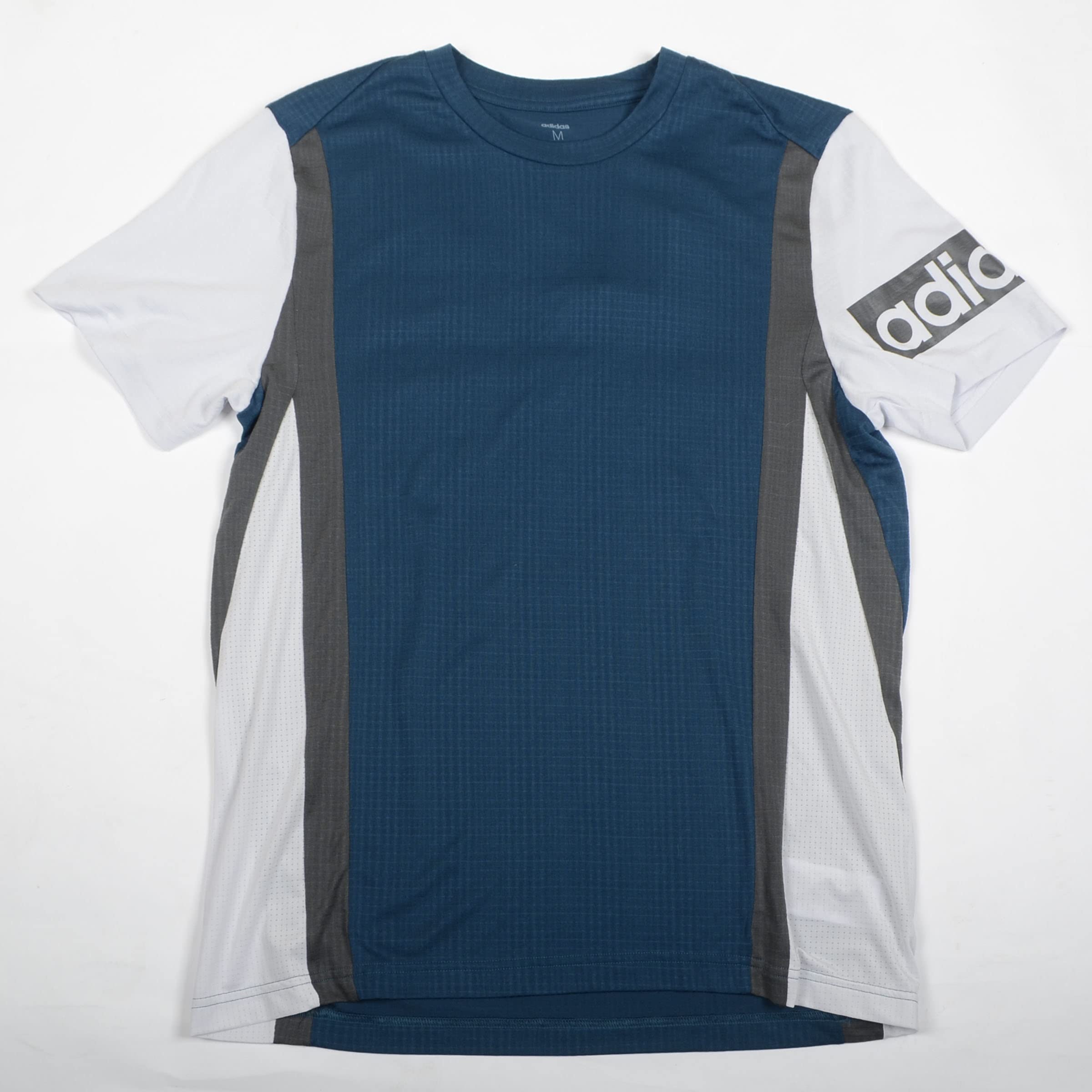 adidas Men's Clima Colorblock Tee Tech Mineral/Dark Gray/Gray Medium