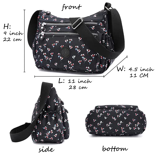 WENJHEN Women Shoulder Bag Ladies Crossbody Purse Roomy Multiple Pockets Handbag