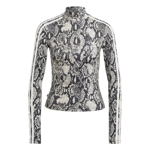 adidas Originals Women's All Over Print Longsleeve T-Shirt, Black/Multicolor, Large