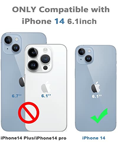 Dewfoam Design for iPhone 14 Waterproof Case, Shockproof Dustproof Phone Case for iPhone 14 with Screen Protector, Full Body Protective Cover for iPhone 14 6.1'' (Black)