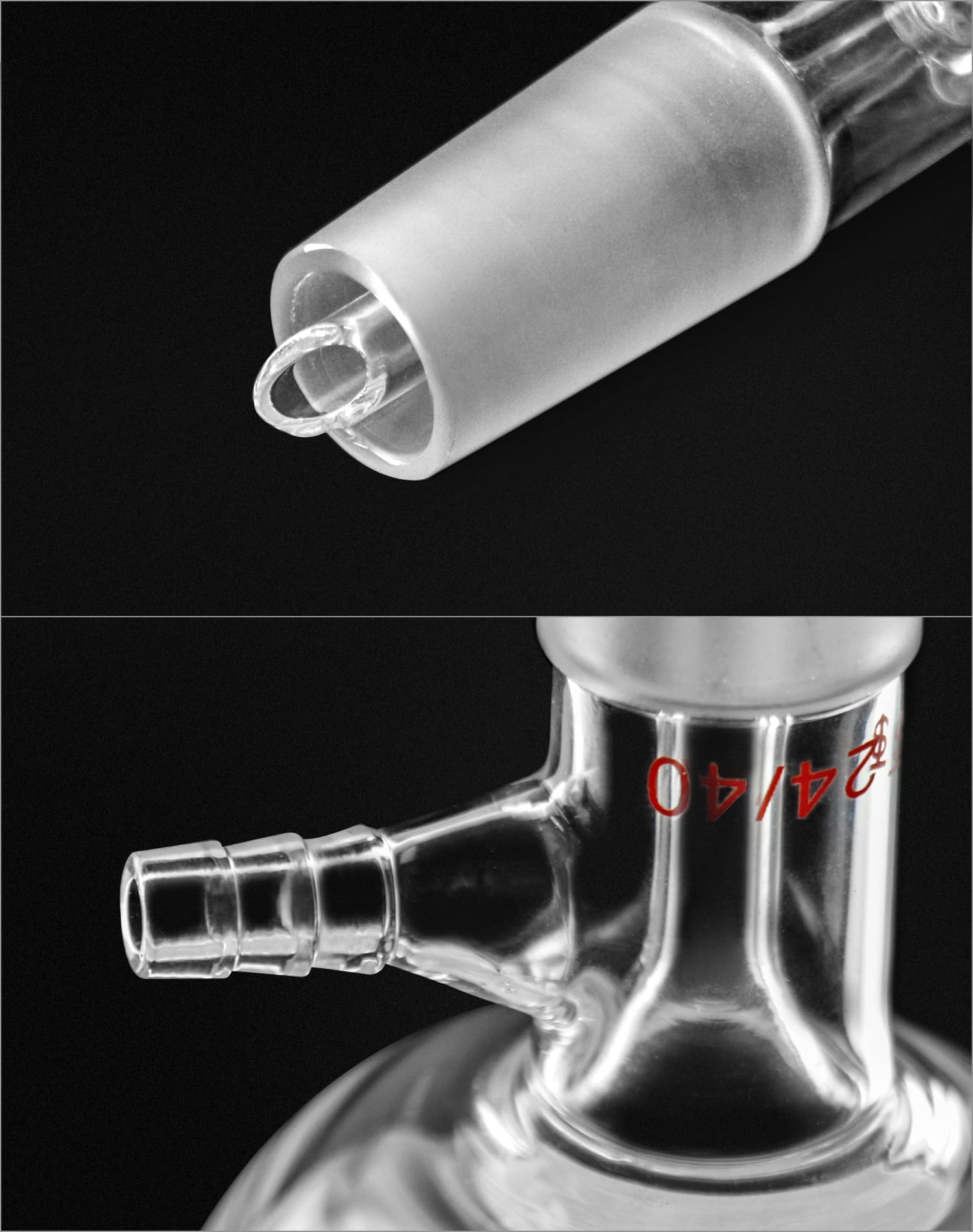 QWORK 250ml Glass Buchner Filtering Funnel and 1000 ml Erlenmeyer Flask, Thick Wall Flask with 24/40 Outer Joint