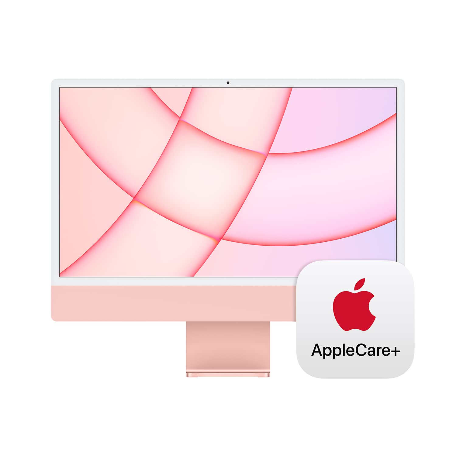 Apple 2021 iMac (24-inch, M1 chip with 8‑core CPU and 8‑core GPU, 8GB RAM, 256GB) - Pink with AppleCare+ (3 Years)