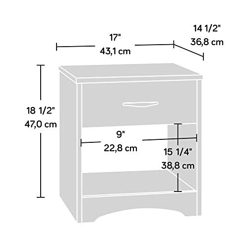 Sauder Beginnings Night Stand, Cinnamon Cherry finish
