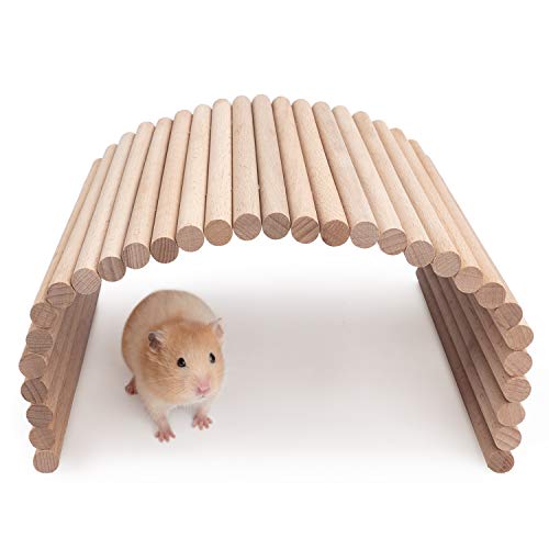 Niteangel Hamster Climbing Ladder Wooden Suspension Bridge for Guinea Pigs Rats Hedgehog Gerbils Mouse Sugar Glider and Other Small Animals (Medium)