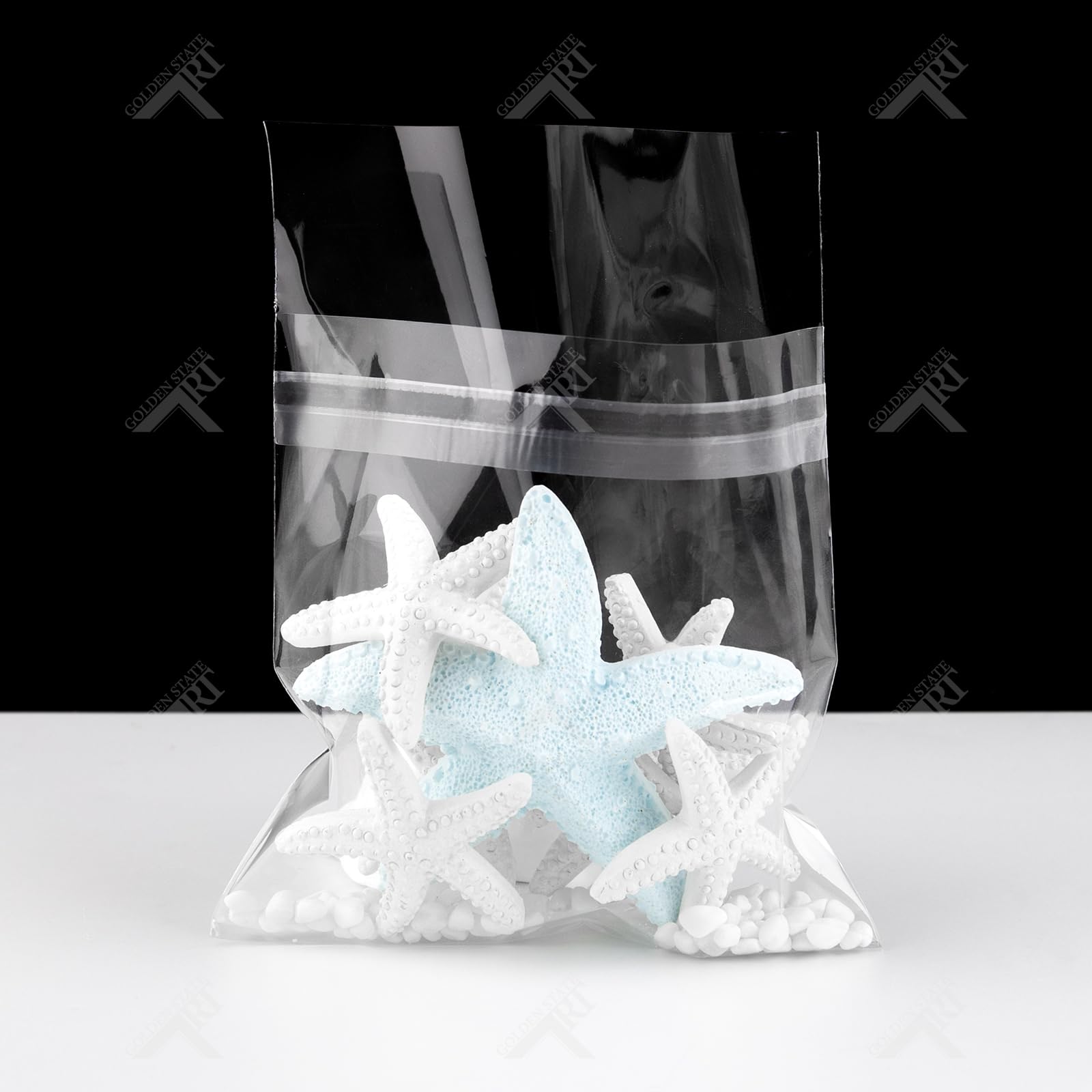 Golden State Art, Pack of 100, Resealable Adhesive Clear Bags with Flap - Fit for 5x7 Mat Matting and Art Prints Bag Size: 5 1/4 x 7 1/8 in