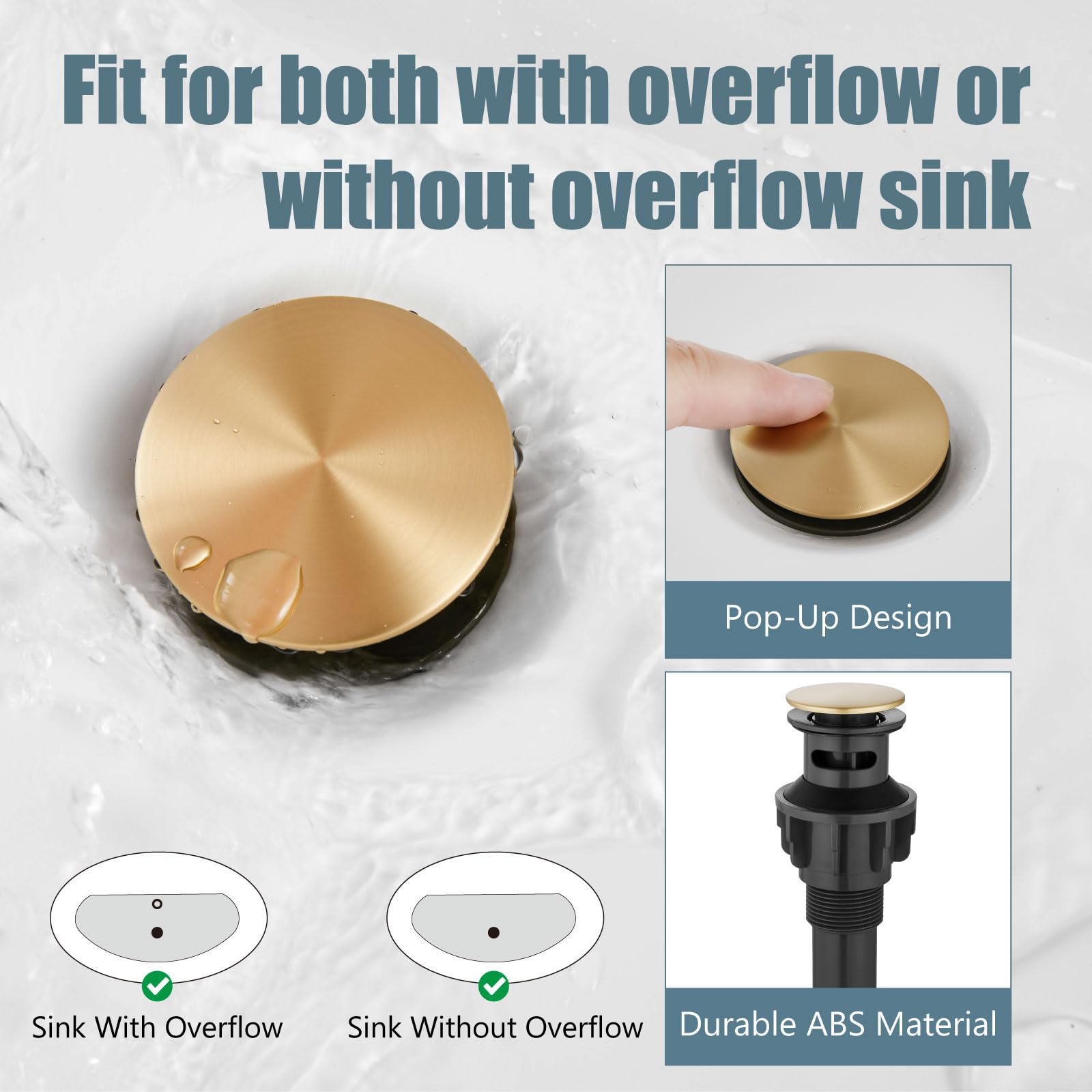 Aolemi Antique Brass 4 Inch Centerset Deck Mounted Bathroom Sink Faucet Vintage with 2 Cross Handles RV Mixer Tap Basin Vanity Lavatory Utility for Sink 3 Hole Include Water Hose & Pop Up Drain