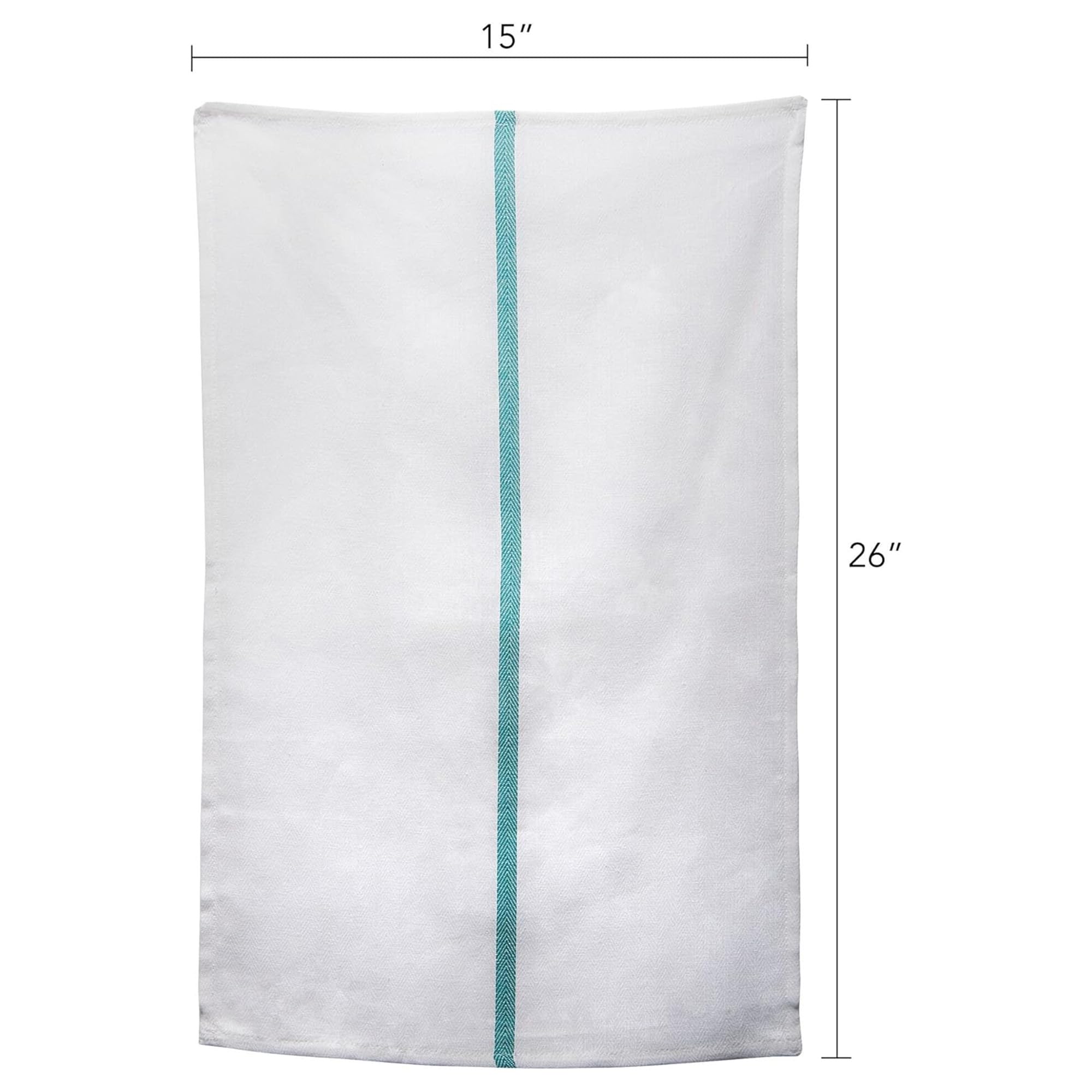 Diane DET005 100% Cotton Barber Towels 15"x26" for Salon, Spa, Barber Shop, White - 12 Pack
