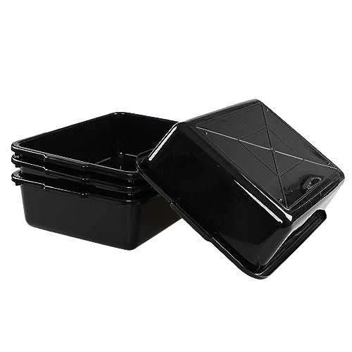 DynkoNA 8 Liter Plastic Bus Tub, Small Bus Box, 4-Pack