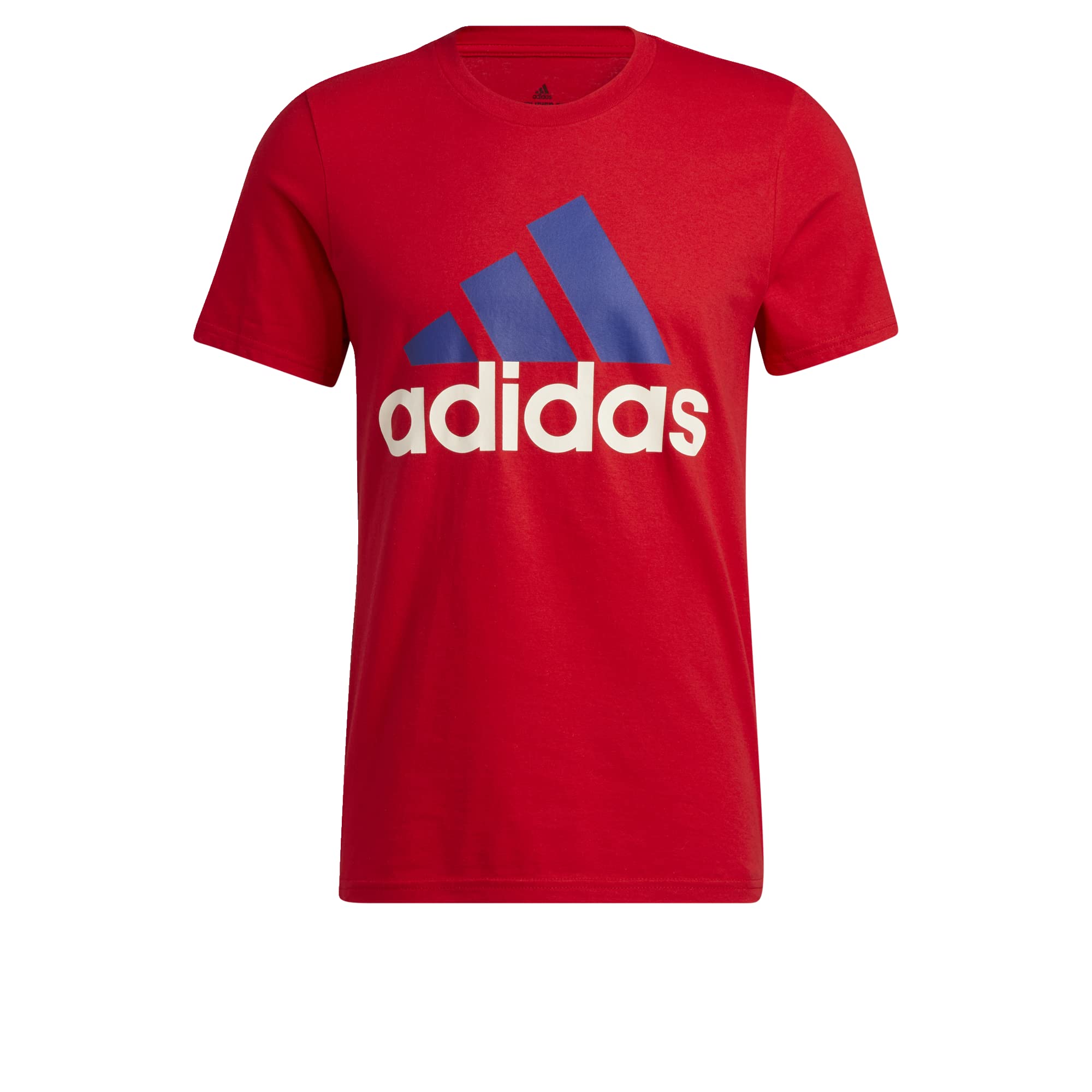adidas Basic Badge of Sport Tee Scarlet/Victory Blue/Wonder White SM