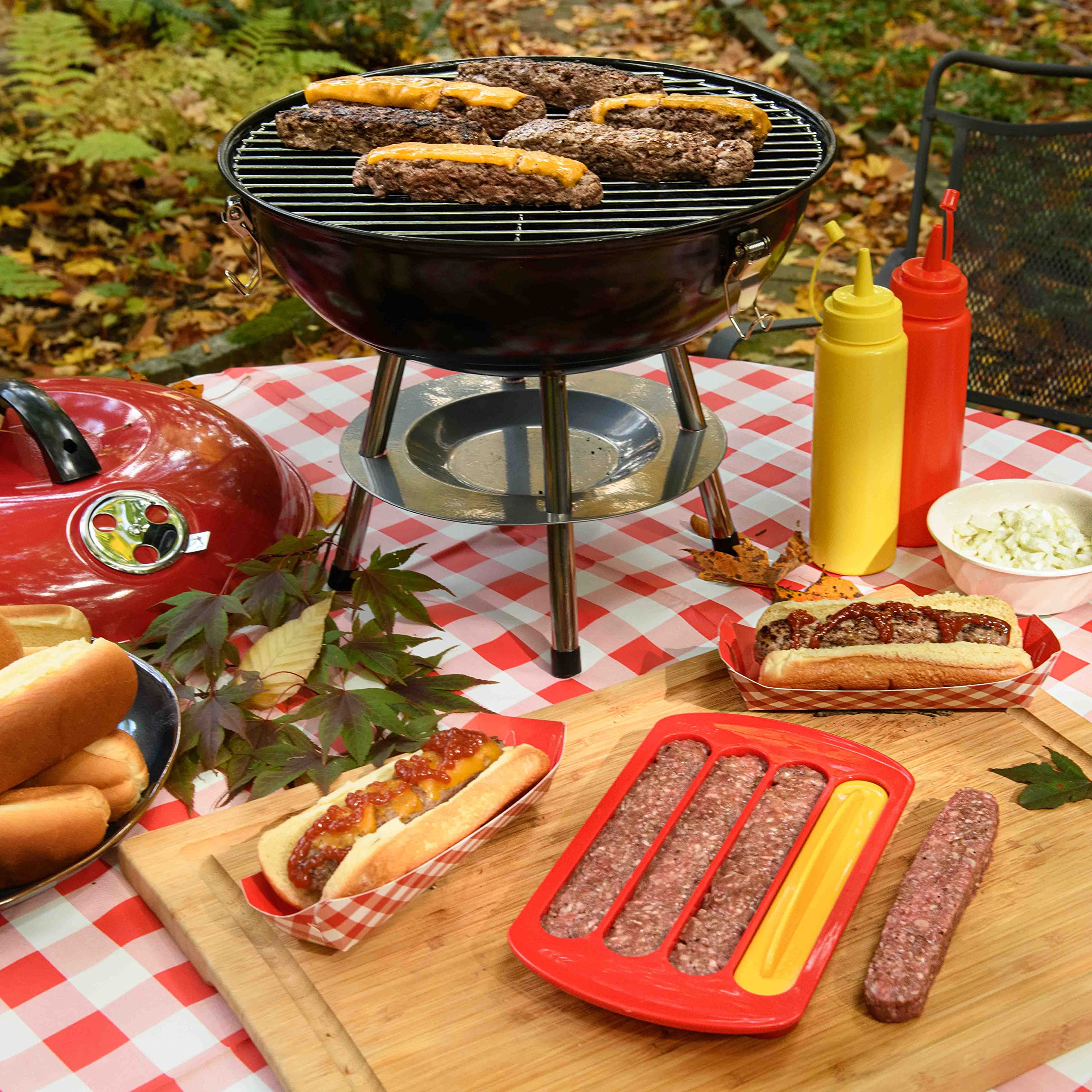 Mobi-The New Cool Way to Eat a Hamburger- Hot Dog Shaped Burger Mold