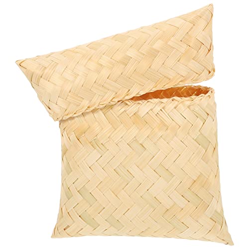 Bamboo Sticky Rice Basket Woven Baskets Tray Decor Bamboo Woven Basket Candy Basket Bamboo Tea Snack Container Handmade Woven Basket Wedding Decor Woven Storage Basket