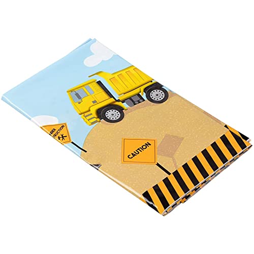 Juvale Construction Party Plastic Table Cover (54 x 108 in, 6 Pack)
