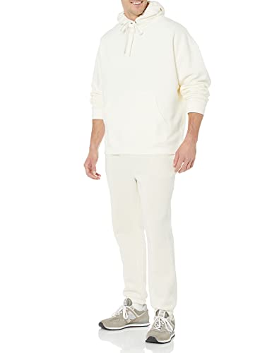 Amazon Essentials Men's Oversized-Fit Hoodie (Available in Big & Tall), Eggshell White, X-Large
