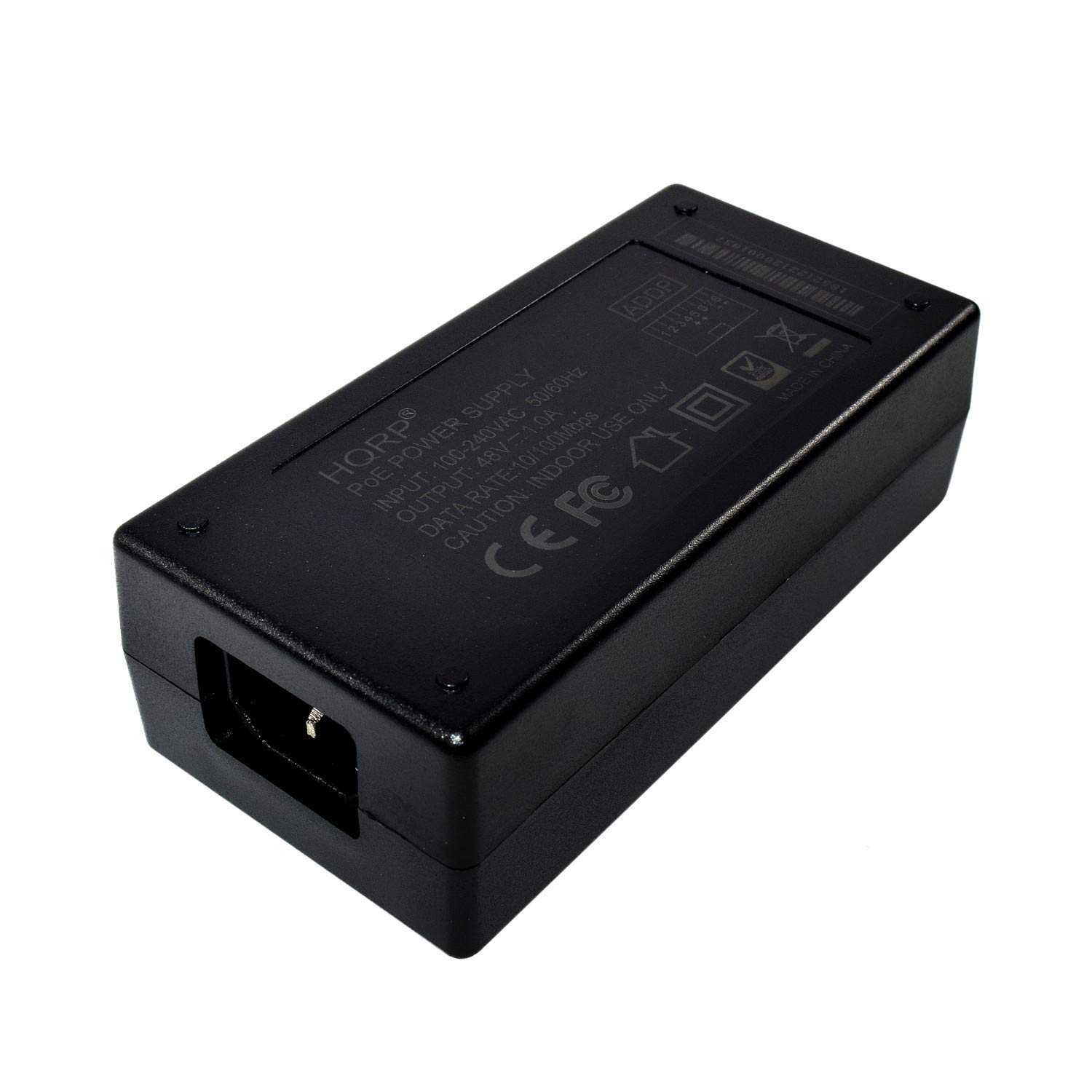 HQRP 48V POE Injector IEEE 802.3AT Compatible with Mitel 5300 Series 5330 5330e 5340 5340e 5360 5312 5324 5320 IP Phone + HQRP Euro Plug Adapter