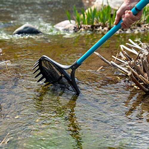Aquascape 74004 Pond Shark Net Skimming, Maintenance and Water Garden Tool, Blue 60-inch