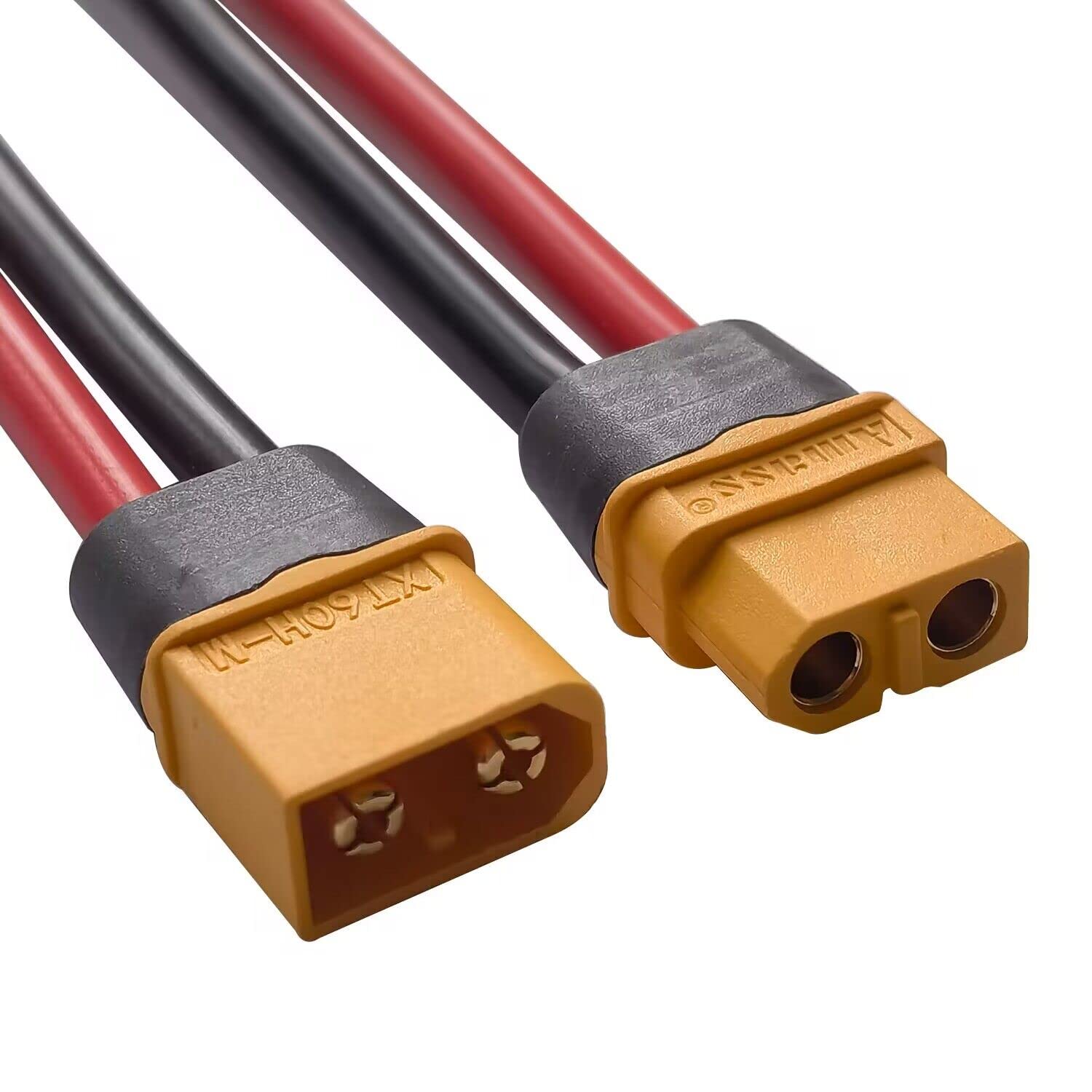 AJDPOI XT60 Extension Cable XT60 Male to XT60 Female Connector Adpter with 1M 12AWG Wire Compatible with Solar Panel RV Portable Power Station Solar Generator