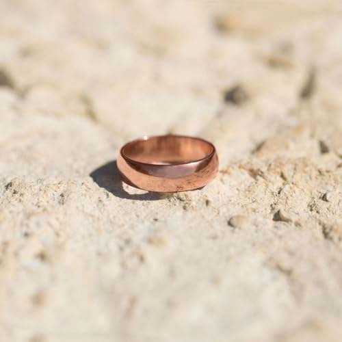 6mm Solid Copper Ring Size 10 Jewelry for Women